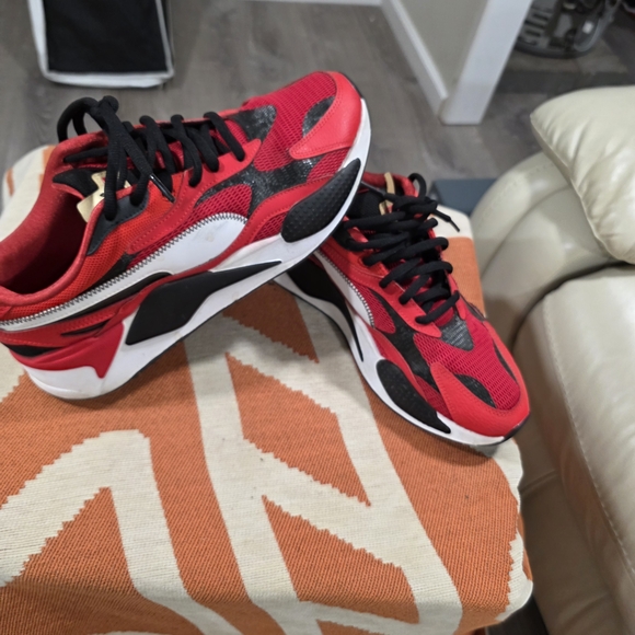 Puma | Shoes | Puma Rsx Red White And Black Athletic Sneakers Barely ...